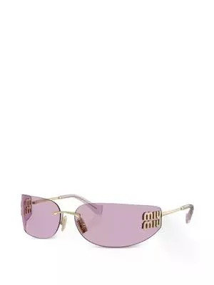 Miu Miu Logo-plaque Geometric-frame Sunglasses