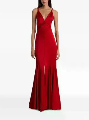 Alice + Olivia Nisa Lace-trim Godet Maxi Dress