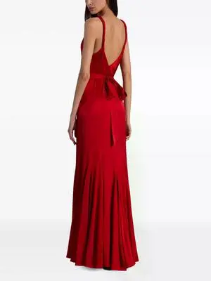 Alice + Olivia Nisa Lace-trim Godet Maxi Dress