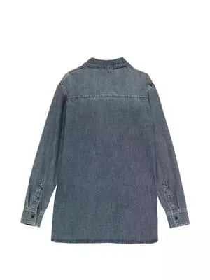 JUUN.J Ruffled Denim Shirt - Blue