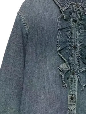 JUUN.J Ruffled Denim Shirt