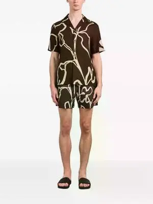 Frescobol Carioca Roberto Abstract-print Short-sleeved Shirt