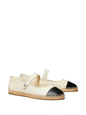 Tory Burch Cap-toe Marry Jane Leather Ballet Flats