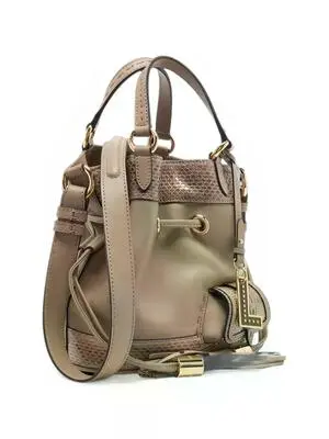 LANCEL Snakeskin-effect Panelled Bucket Bag
