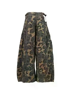 R13 Siouxsie Leopard-print Cargo Pants - Grey