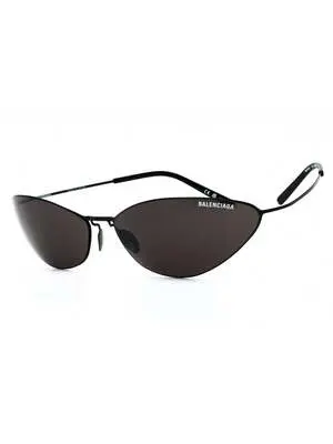 Balenciaga Bb0350s Oval's Sunglasses - Silver/silver Mirror