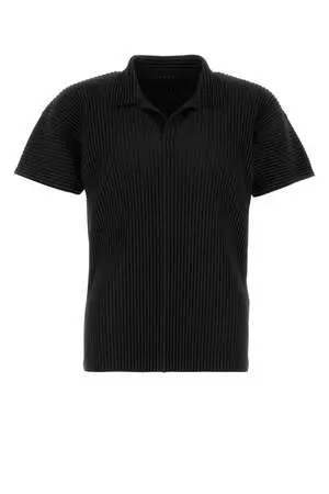 Issey Miyake Pleated Cotton Basics Shirt - Black