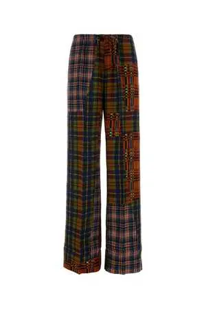 Dries Van Noten Straight-leg Pants In Cotton Velveteen - Orange