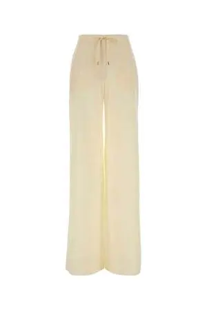 MM STUDIO Crisma Wool Wide-leg Pants - White
