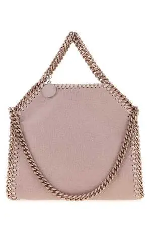 Stella McCartney Stella Mccartney Mini Falabella Tote Handbag In Eco Shaggy Texture With Tonal Chain Shell