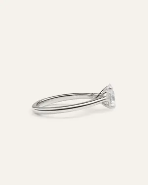 Quince Lab Grown Diamond Oval Trellis Cathedral Engagement Ring 1ct - Platinum