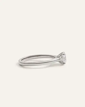 Quince Lab Grown Diamond Round Trellis Cathedral Engagement Ring 1ct - Platinum