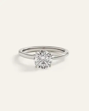 Quince Lab Grown Diamond Round Trellis Cathedral Engagement Ring 1.5ct - Platinum