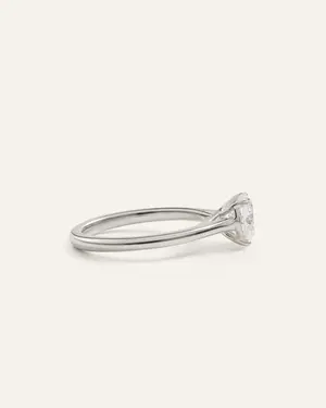 Quince Lab Grown Diamond Round Trellis Cathedral Engagement Ring 1.5ct - Platinum