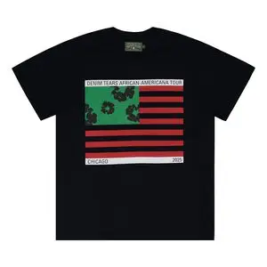 DENIM TEARS Chicago Pop Up T-shirt - Black