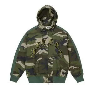 PALACE Legacy Zip Hood Woodland Camo - Green