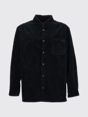 A.p.c. Short Corduroy Shirt Jacket With Patch Pockets - Black
