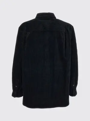A.p.c. Short Corduroy Shirt Jacket With Patch Pockets - Black