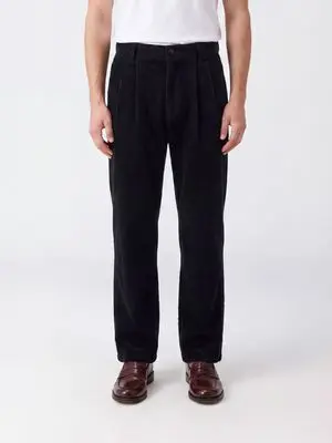 A.p.c. Ricky Wide-leg Cotton Trousers With Pleats - Black