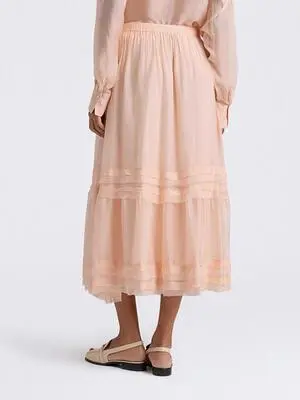 Momoni Silk Blend Midi Skirt