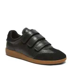 SILENT D Sneakers - Black Leather Suede