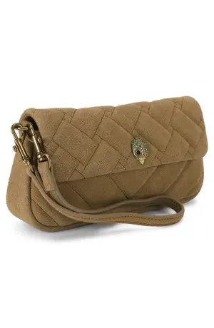 Kurt Geiger Pickle Quilted Suede Shoulder Bag