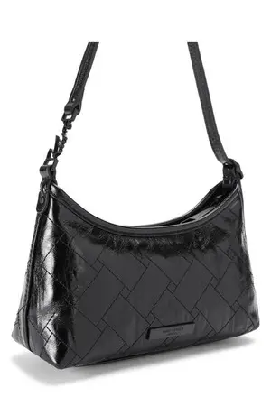 Kurt Geiger Quilted Leather Shoulder Bag - Black