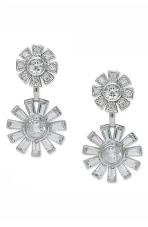 Anzie Cléo Windmill Deco Drop Earrings With White Topaz