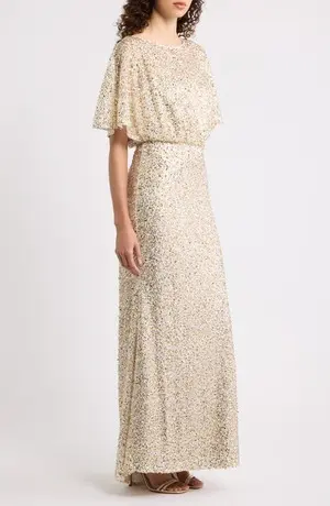 Eliza J Beaded Blouson Gown