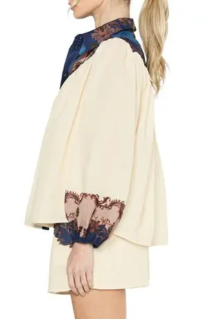 CIEBON Sayla Print Button-front Shirt