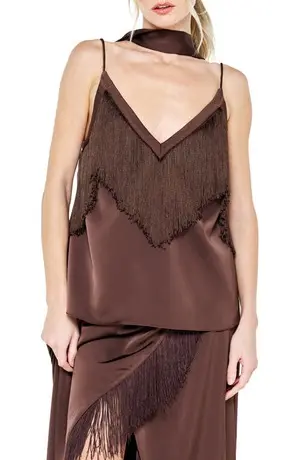 CIEBON Enza Fringe Camisole With Scarf