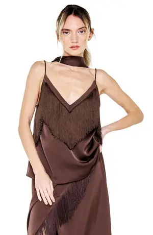 CIEBON Enza Fringe Camisole With Scarf
