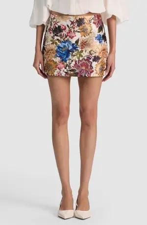 Alice + Olivia Rubi Floral Miniskirt - Flnpetlssm