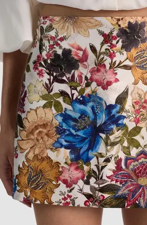 Alice + Olivia Rubi Floral Miniskirt - Flnpetlssm