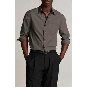 Vince Mcdermott Plaid Long Sleeve Button Up Shirt - Arabica/headline Gre