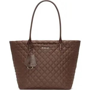 Mz Wallace Medium Daily Quilted Nylon Tote - Walnut