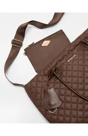 Mz Wallace Medium Daily Quilted Nylon Tote - Walnut