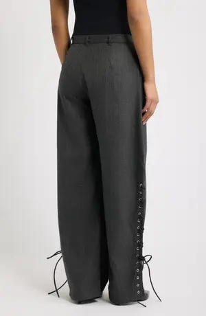 FENERS Delirio Lace-up Wide Leg Pants