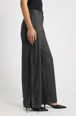 FENERS Delirio Lace-up Wide Leg Pants