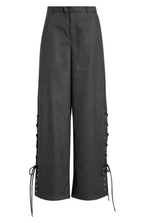 FENERS Delirio Lace-up Wide Leg Pants