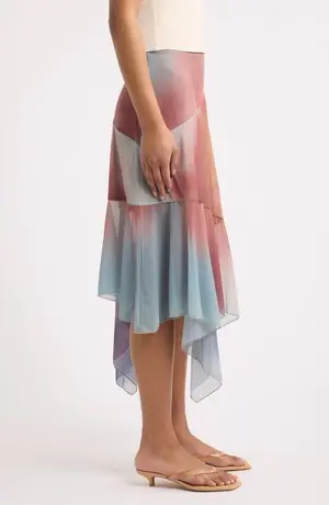 FENERS Mirada Asymmetrical Midi Skirt