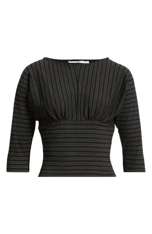 FENERS Name Promesa Pinstripe Ruched Top - Gris