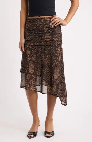 FENERS Festa Mesh Midi Skirt - Serp