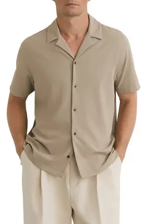 REISS River Textured Camp Shirt