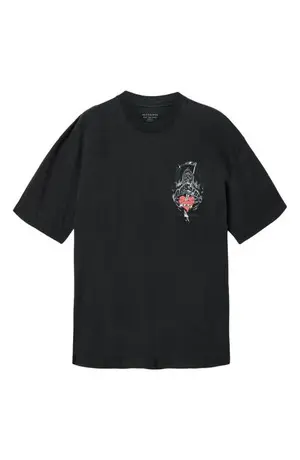 ALLSAINTS Reflect Graphic Tee - Washed Black