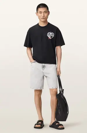 ALLSAINTS Reflect Graphic Tee - Washed Black