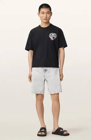 ALLSAINTS Reflect Graphic Tee - Washed Black