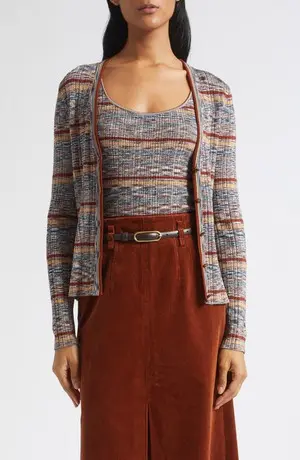 Veronica Beard Calliope Ribbed Cardigan