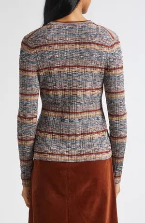 Veronica Beard Calliope Ribbed Cardigan