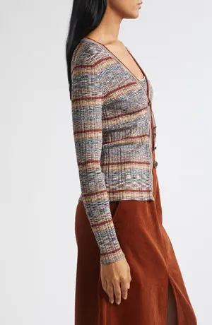 Veronica Beard Calliope Ribbed Cardigan
